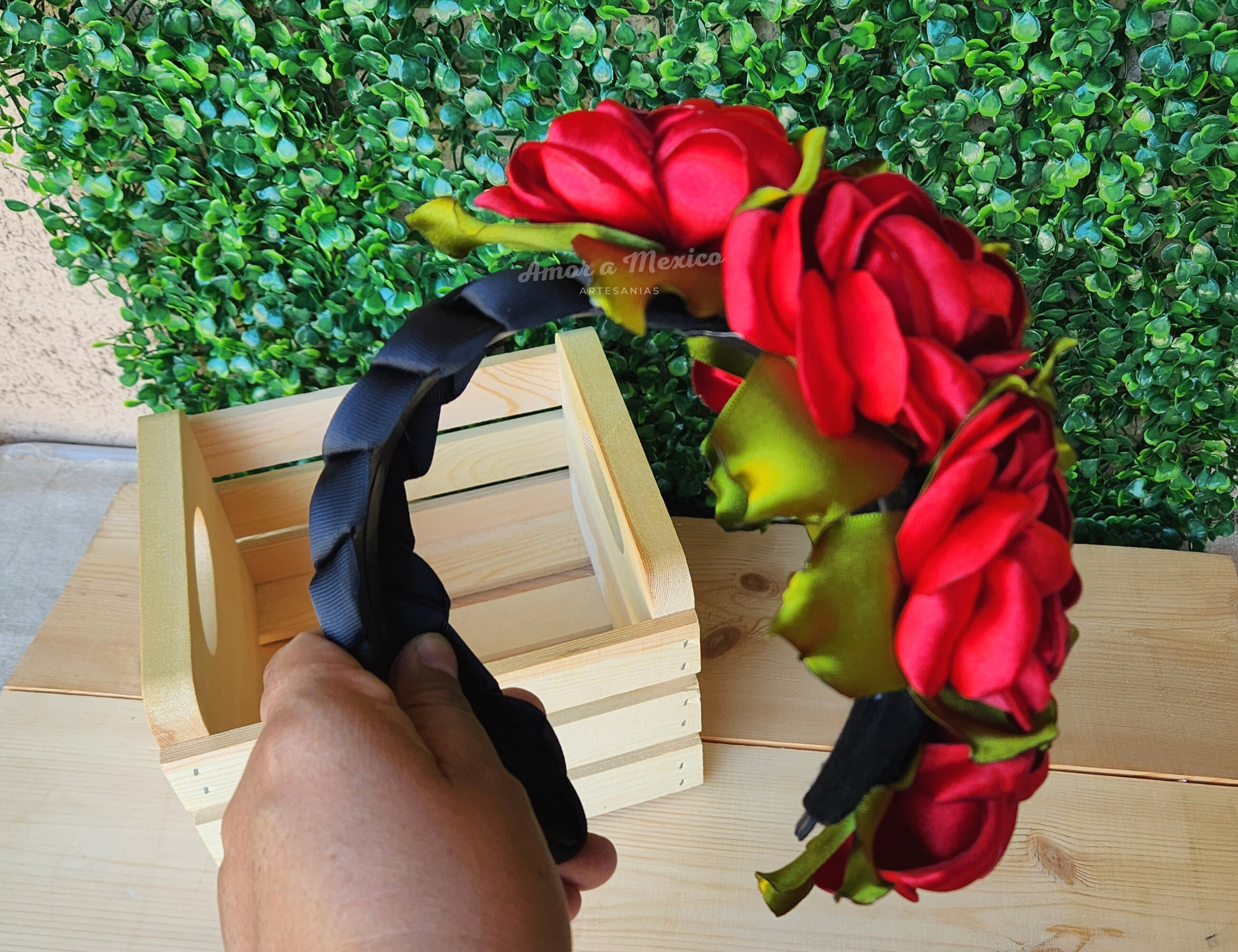 Red Roses Headpiece Floral Headband Wedding Traditional - Etsy