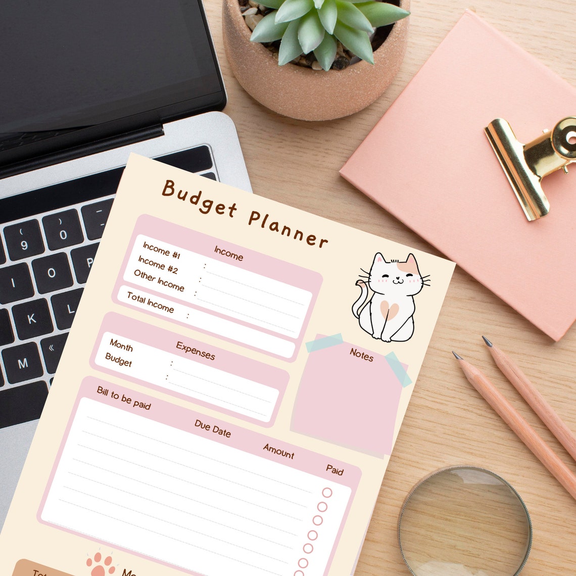 Minimalist Budget Tracker Printable PDF, Budget Planner, Budget ...