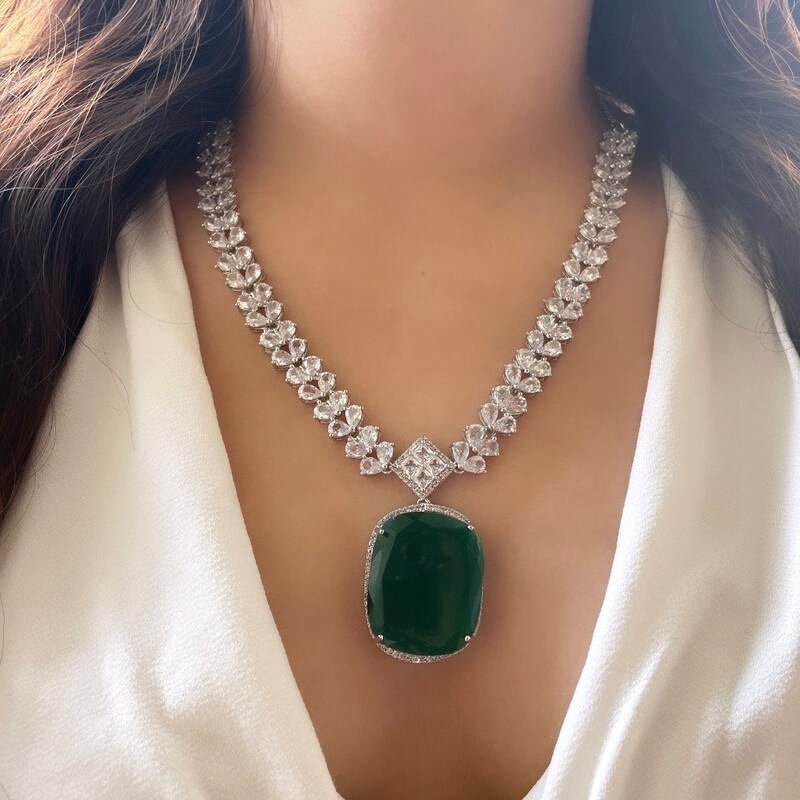 Big Stone Necklace - Etsy