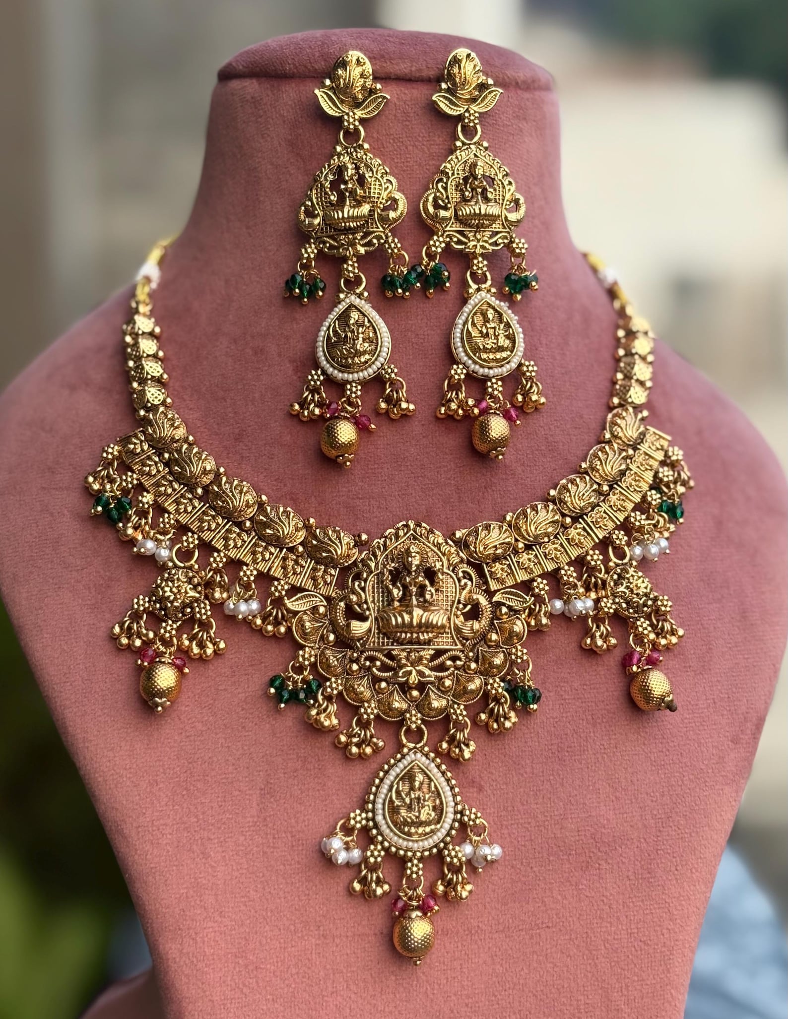 DHANYAA Gold Tone Rajwadi Jewellery South Indian Jewelry, Necklace ...