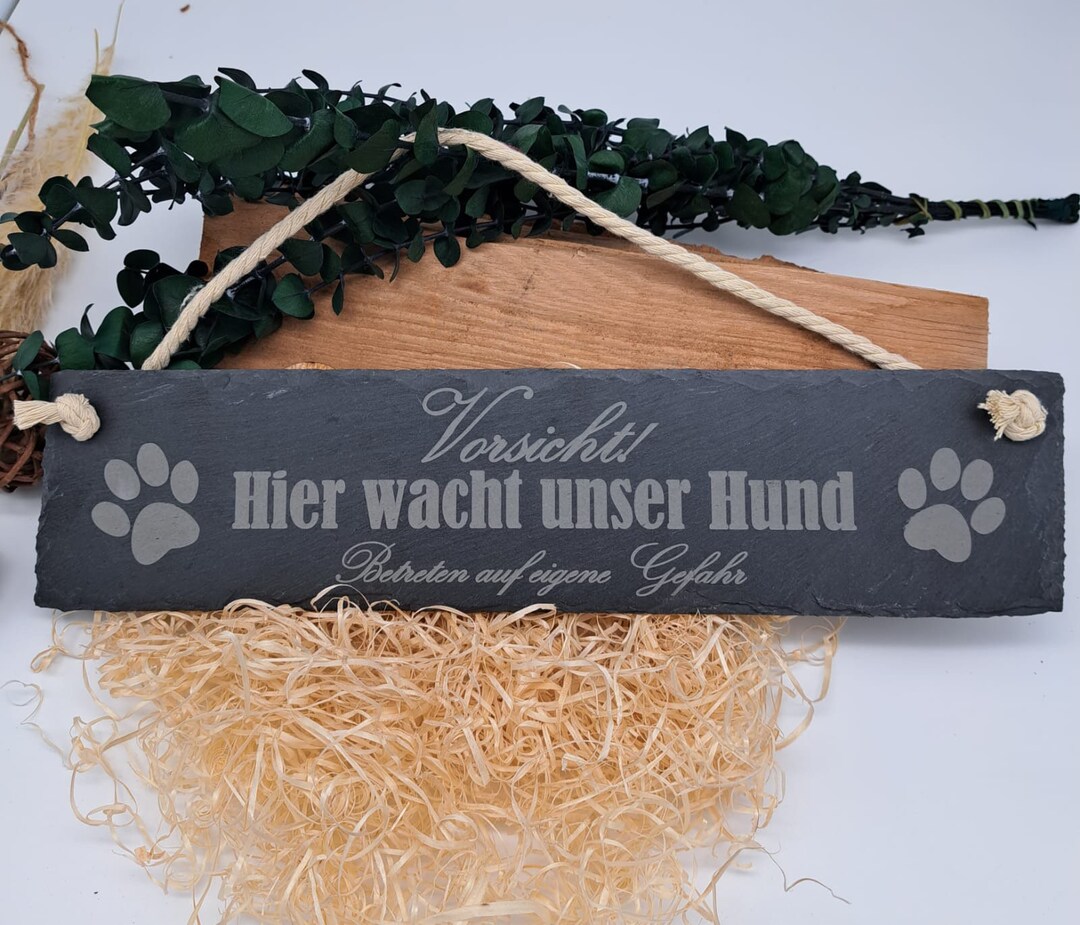 Gartenschild-Hundeschild 9cmx38cm - ACHTUNG Hund - Gartentüre - zum ...