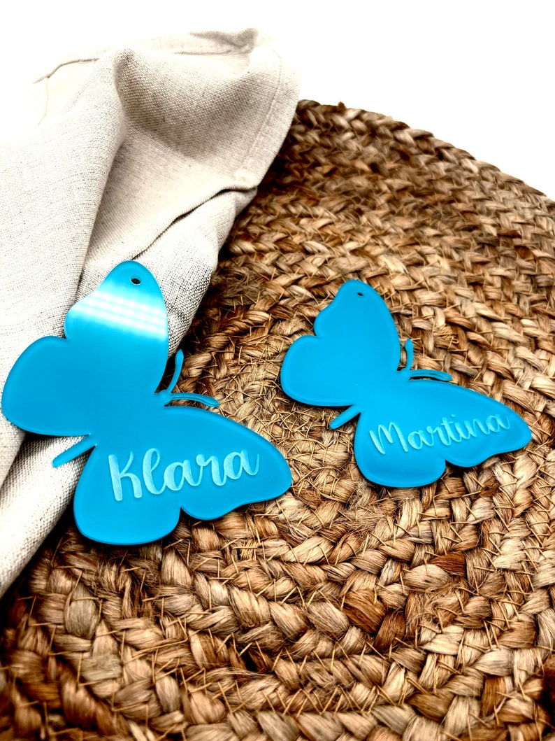 Butterfly Name Tags - Etsy