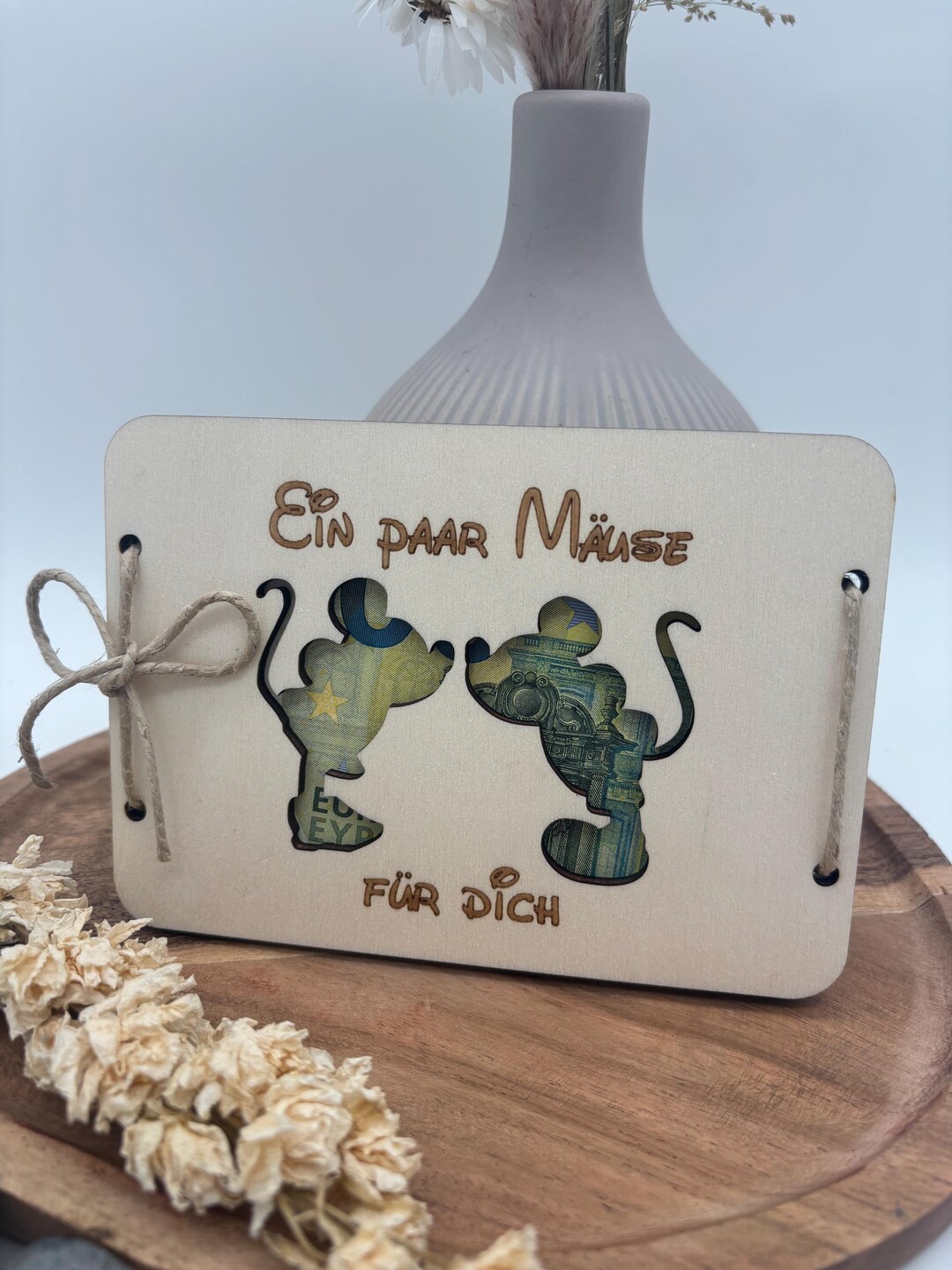 Money Card Mice - Wooden Birthday Card - Personalized and ...