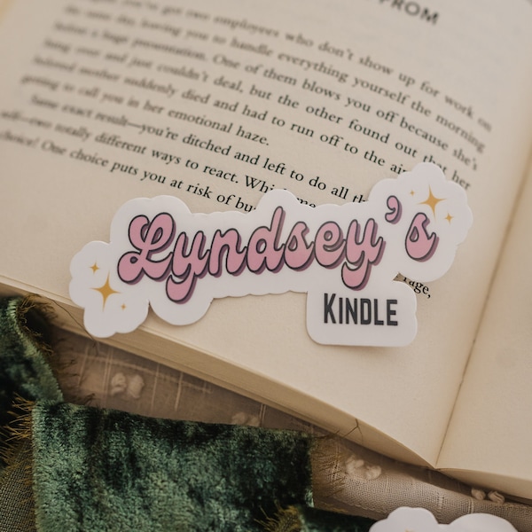 Custom Name Kindle Stickers - Etsy