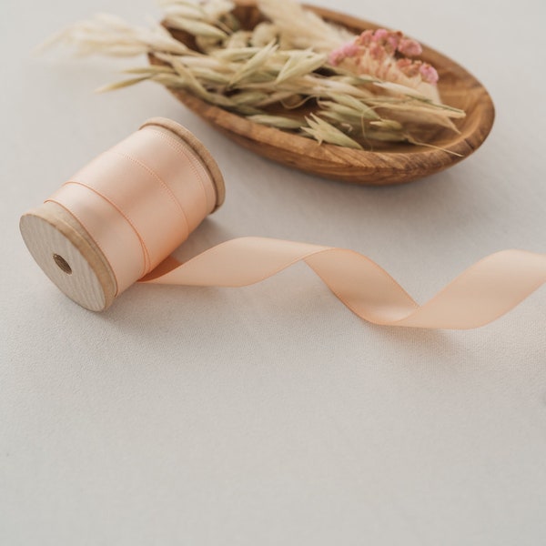 Peach Satin Ribbon - Etsy