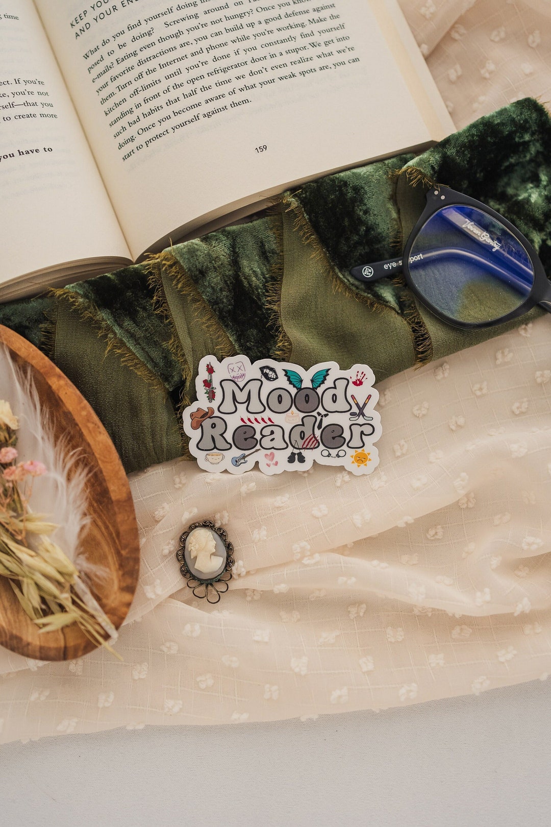 Mood Reader Book Tropes Sticker, Probably Smut Book Lovers Funny ...