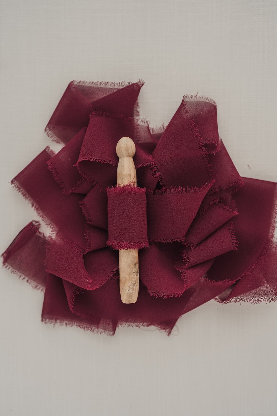 Wine Red Silk Chiffon Ribbon 1.5 by the Yard Chiffon - Etsy