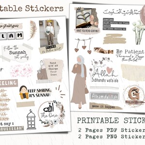 Islamic PRINTABLE Stickers Hijab Stickers Islamic Stickers - Etsy