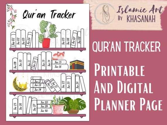 Digital Quran Tracker Planner Printable Quran Tracker | Etsy