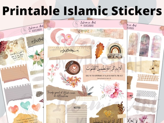 Islamic Quran PRINTABLE Stickers Hijab Stickers Islamic | Etsy