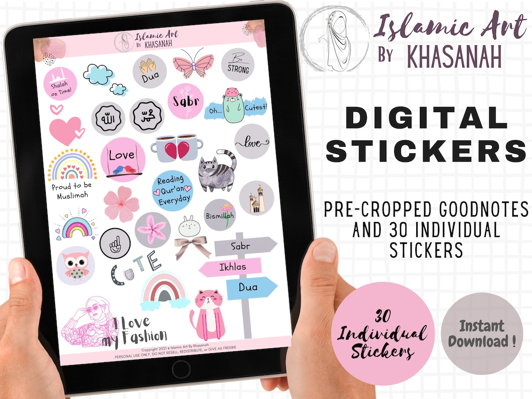 Islamic Digital Planner Stickers, Islamic Goodnotes Stickers, Hijab ...