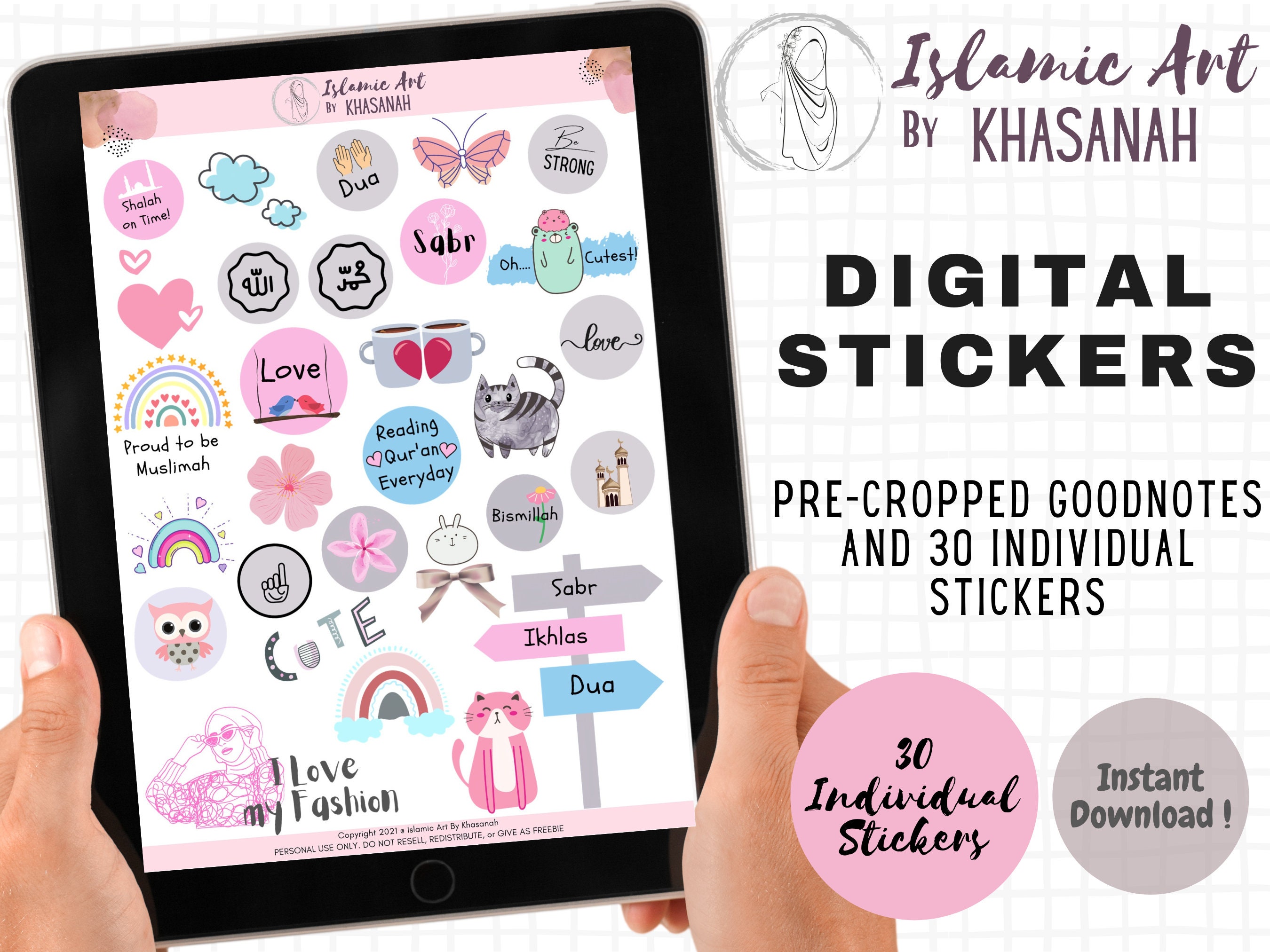 Islamic Digital Planner Stickers, Islamic Goodnotes Stickers, Hijab ...