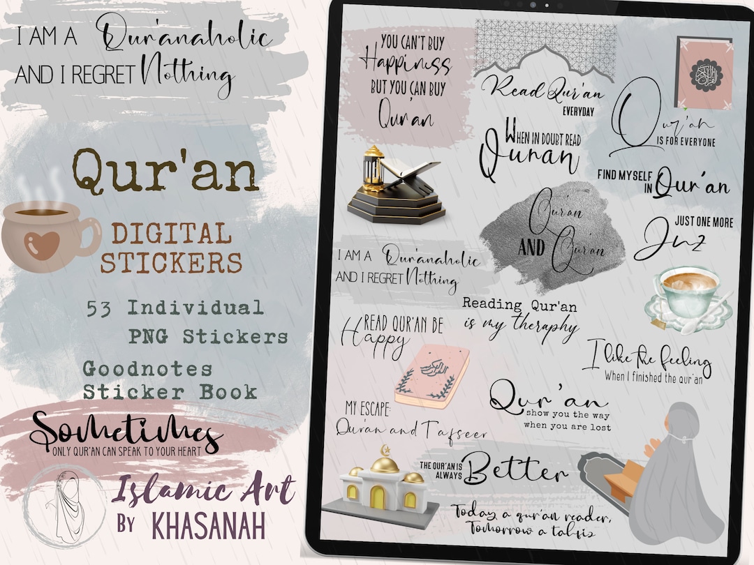 Quran Quote Digital Stickers, Quran Goodnotes Stickers, Quran Digital ...