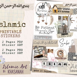 Islamic PRINTABLE Stickers - Hijab Stickers - Islamic Stickers ...