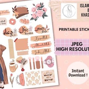 Islamic Printable PLANNER Muslimah Stickers! - Digital File Instant ...