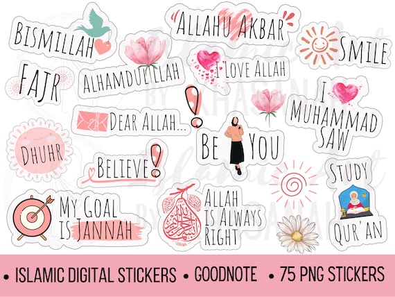 Islamic Digital Planner Stickers Islamic Goodnotes Stickers - Etsy