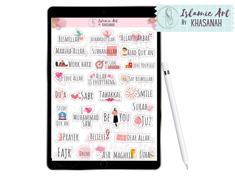 Islamic Digital Planner Stickers, Islamic Goodnotes Stickers, Hijab ...