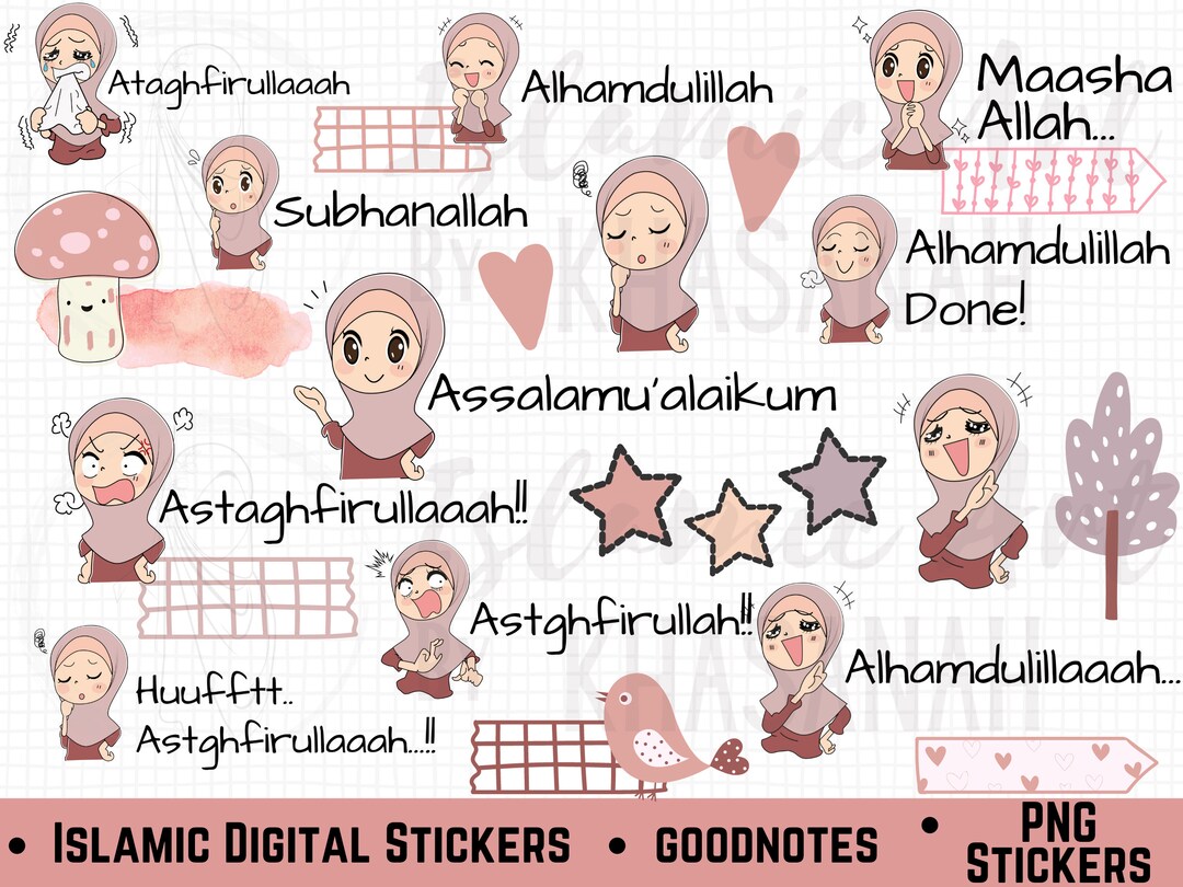 Islamic Digital Planner Stickers, Islamic Goodnotes Stickers, Digital ...