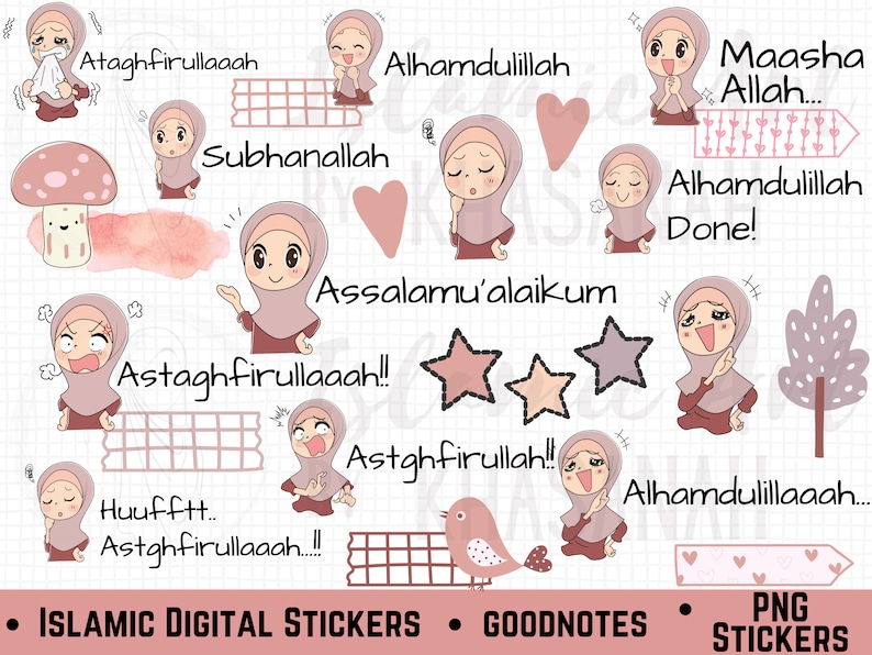 Islamic Digital Planner Stickers, Islamic Goodnotes Stickers, Digital ...