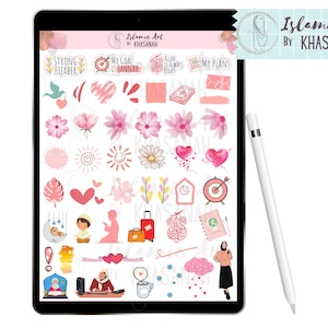Islamic Digital Planner Stickers, Islamic Goodnotes Stickers, Hijab ...
