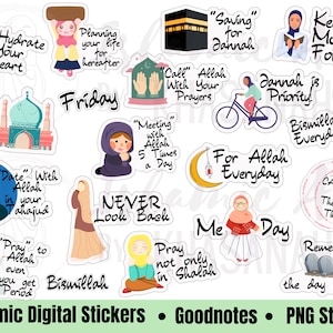 Islamic Digital Planner Stickers, Islamic Goodnotes Stickers, Words ...