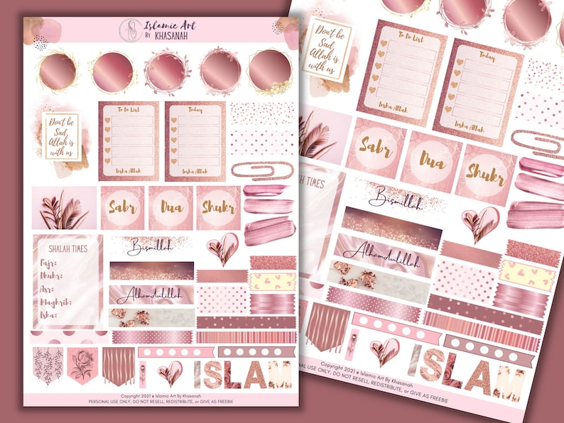 Islamic Digital Planner Stickers, Islamic Goodnotes Stickers, Hijab ...