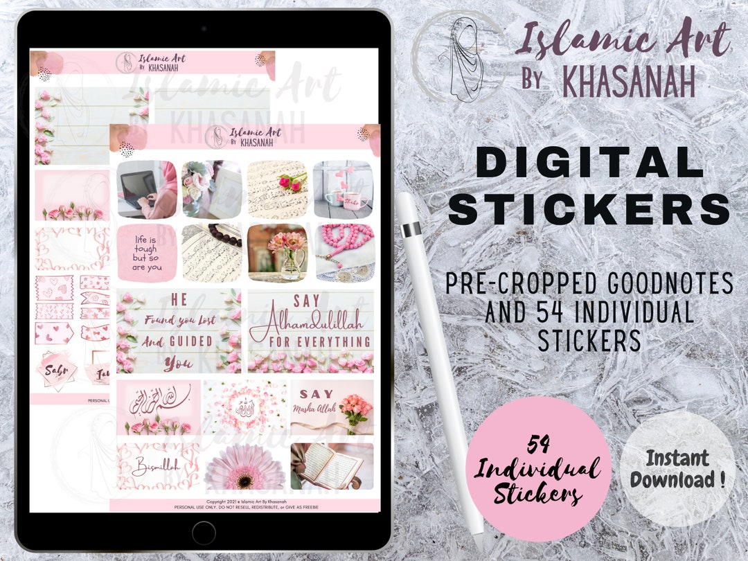 Islamic Digital Planner Stickers, Islamic Goodnotes Stickers, Hijab ...