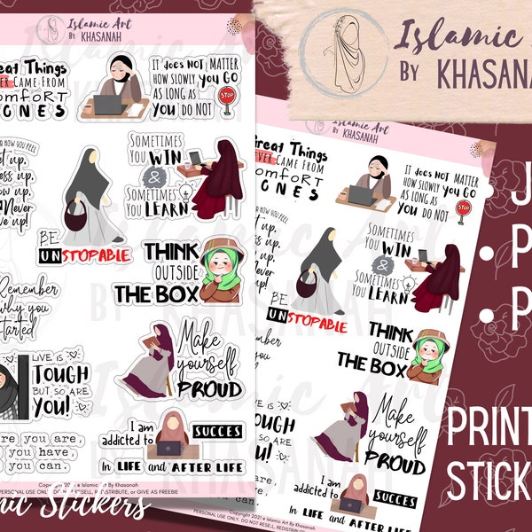 Islamic Goodnotes Stickers, Islamic Digital Planner Stickers, Hijab ...
