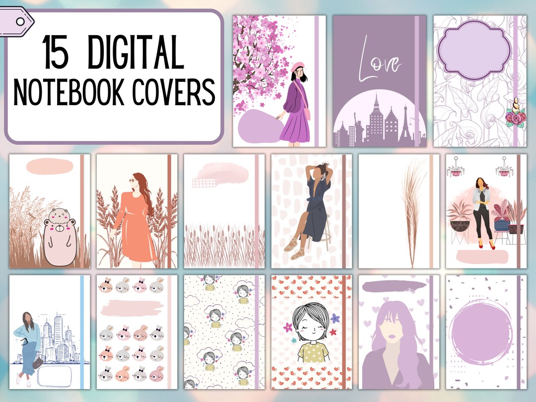 15 Digital Notebook Cover | Goodnotes Digital Cover | Digital Planner ...