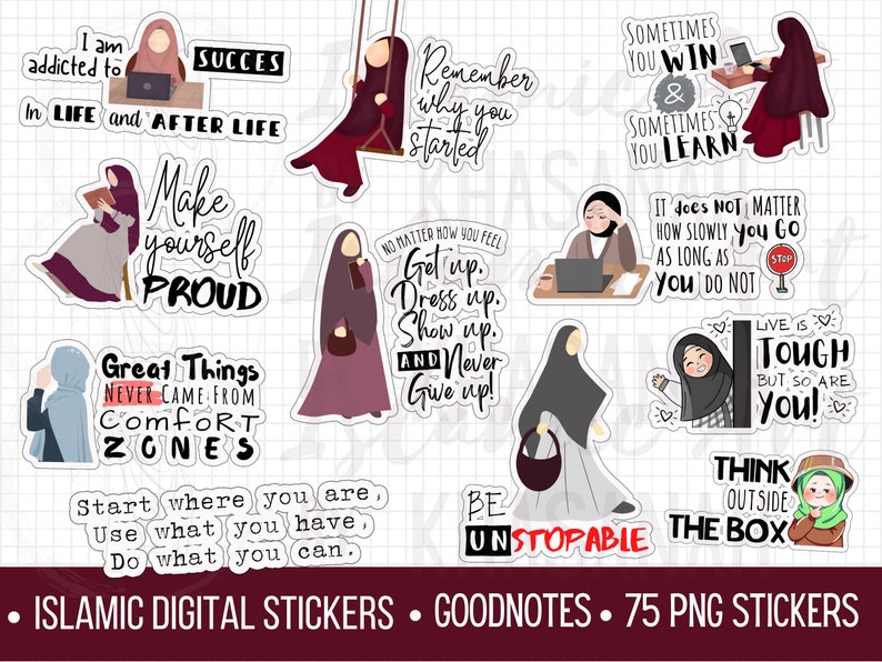 Islamic Goodnotes Stickers Islamic Digital Planner Stickers | Etsy