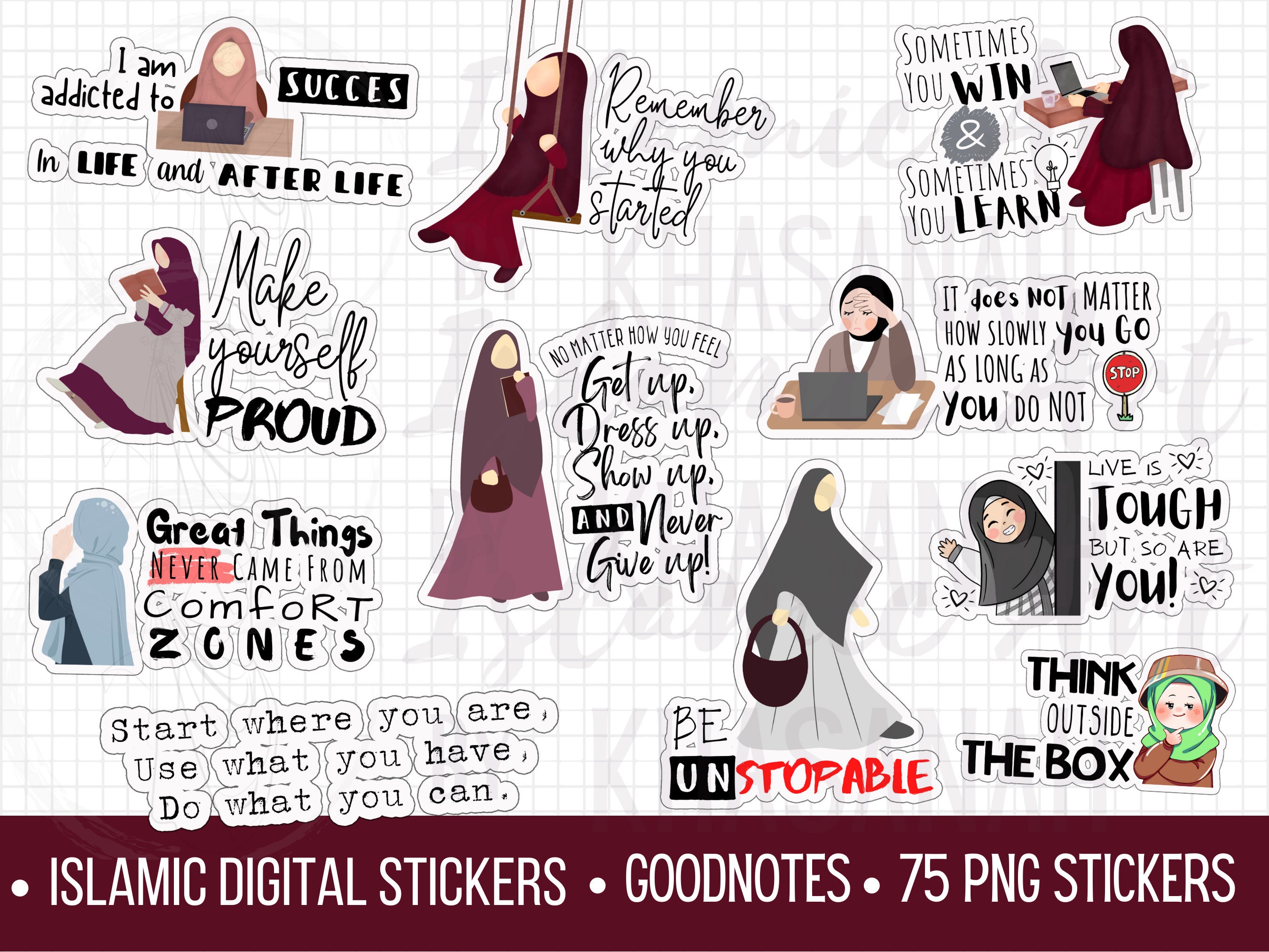 Islamic Goodnotes Stickers Islamic Digital Planner Stickers - Etsy