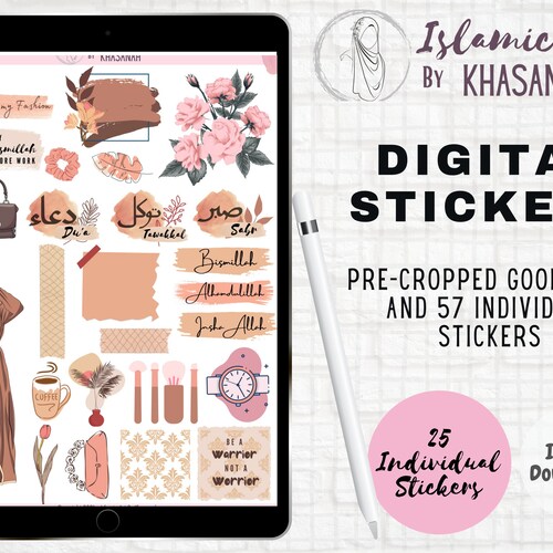 Islamic Goodnotes Stickers Islamic Digital Planner Stickers - Etsy