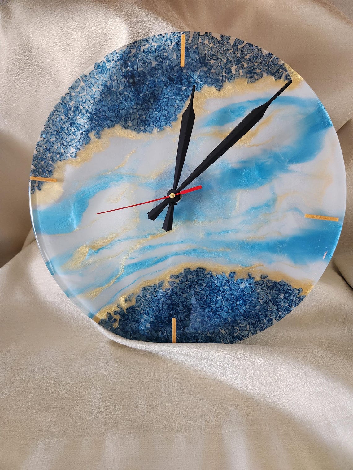 Blue Wall Clock - Etsy