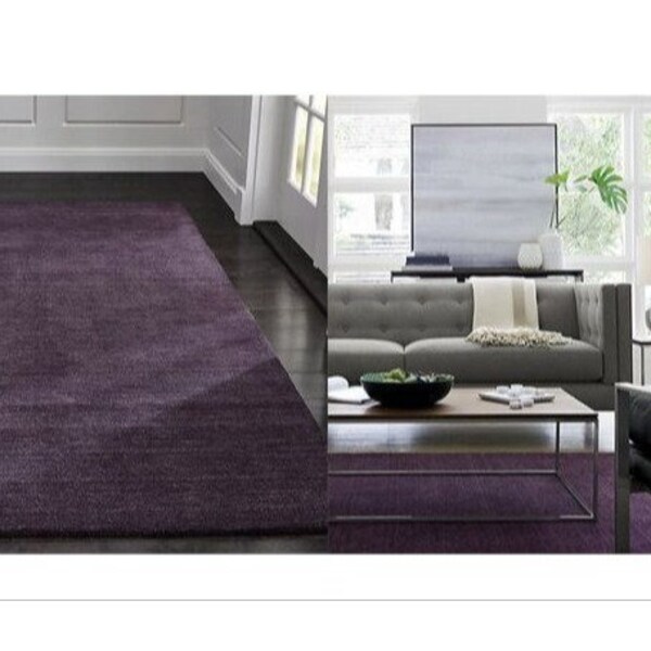 Solid Rug Plum - Etsy