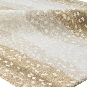 Antelope Rug Blue Wool Area Rug Runner Handmade, Grey Antelope 8x10 ...