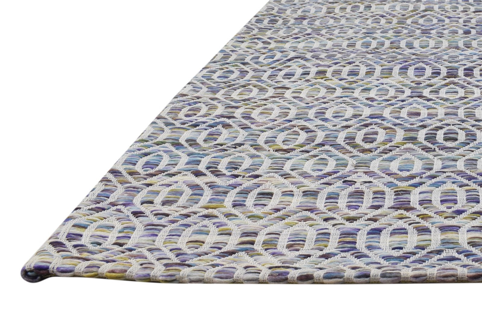Home & Living Wool Multi Color Rug 5X7 Modern Jacquard Loom ...