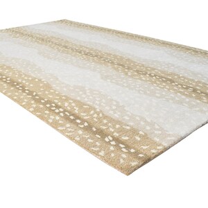 Antelope Rug Blue Wool Area Rug Runner Handmade, Grey Antelope 8x10 ...