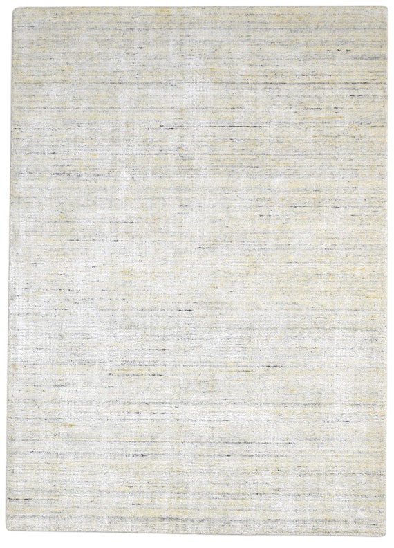 Rugs Floor & Rugs 100% Wool Art Silk Sage Rug 5X7 Modern Handloom ...