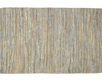 Leather Woven Rug - Etsy