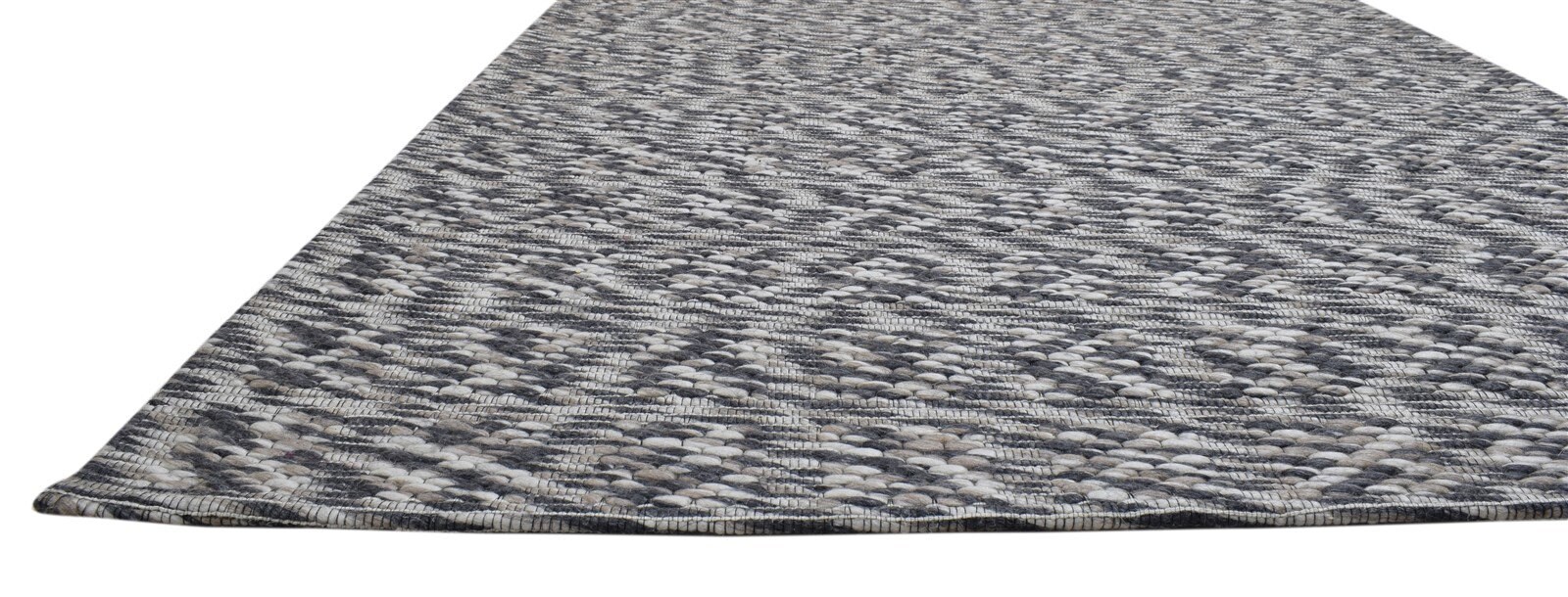 Hand Woven Charcoal Wool Rug 5X8 Modern Scandinavian Striped - Etsy UK