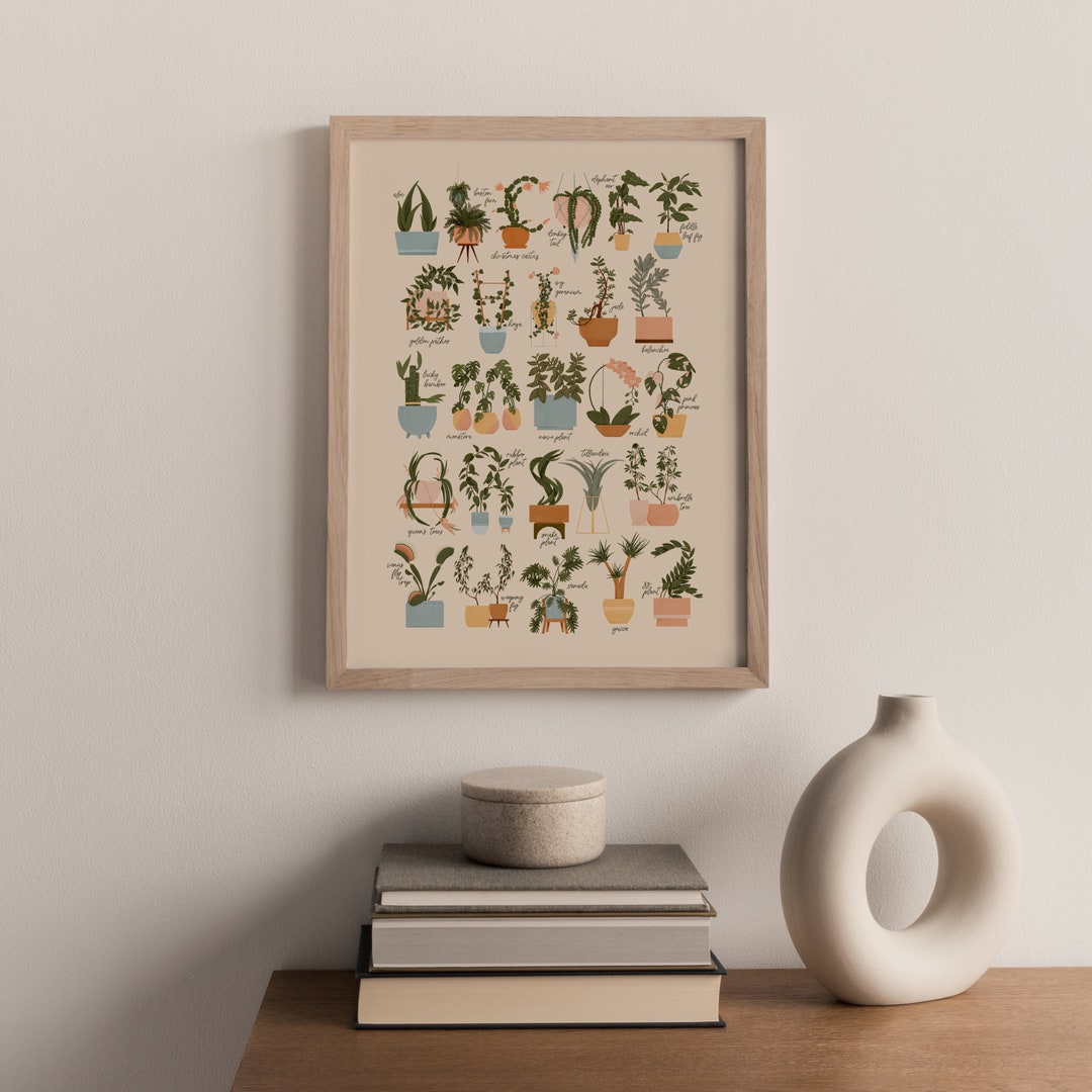 Houseplant Alphabet - PRINTABLE WALL ART | Digital Download, Botanical ...