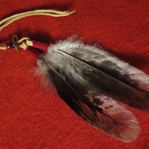 Native American Hair Tie Regalia Hand Painted Replicated Immature Bald ...