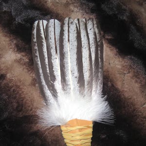 Feather Fan Hand-painted Turkey Feather to Simulate a Bald Eagle ...
