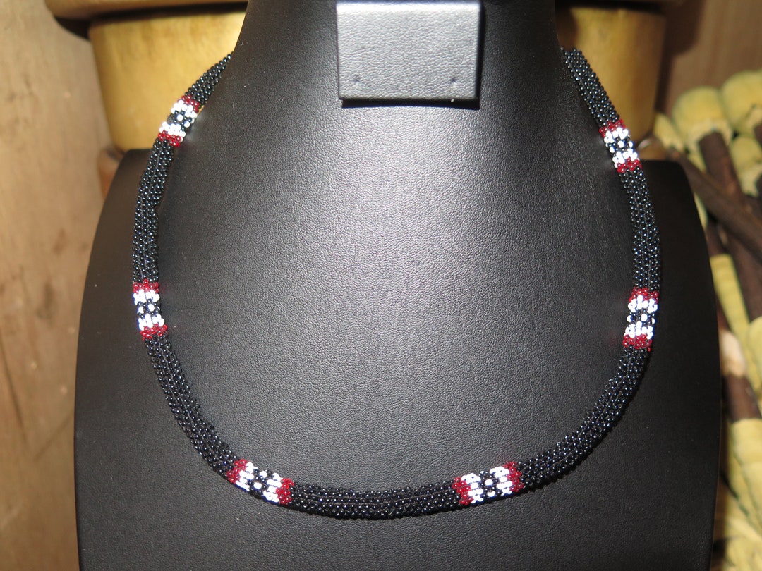 Sale-native Americans Beaded Loop Necklace Choker, Regalia Jewelry ...