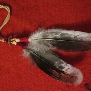 Native American Hair Tie Regalia Hand Painted Replicated Immature Bald ...