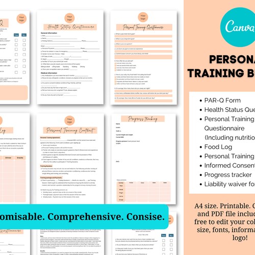 Personal Trainer Client Intake Form Personal Trainer Forms - Etsy