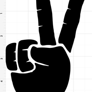 Peace Hand Sign Decal - Etsy