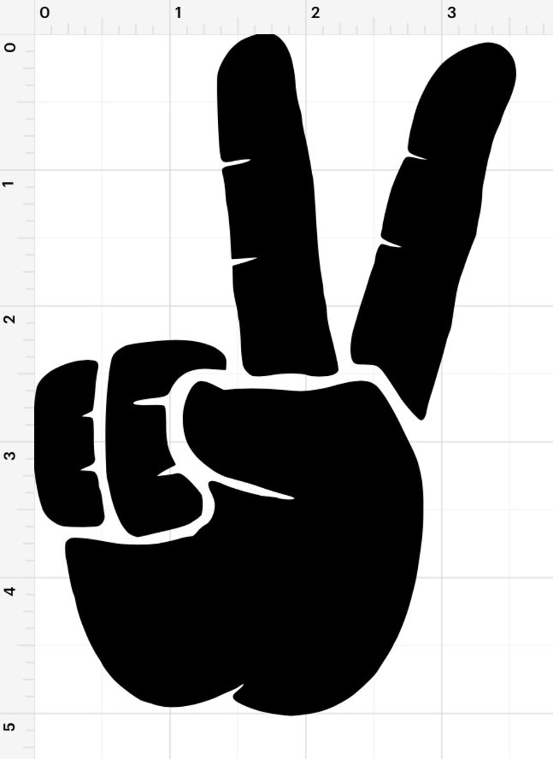 Peace Hand Sign Decal - Etsy