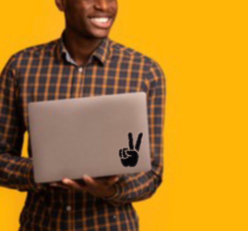 Peace Hand Sign Decal - Etsy