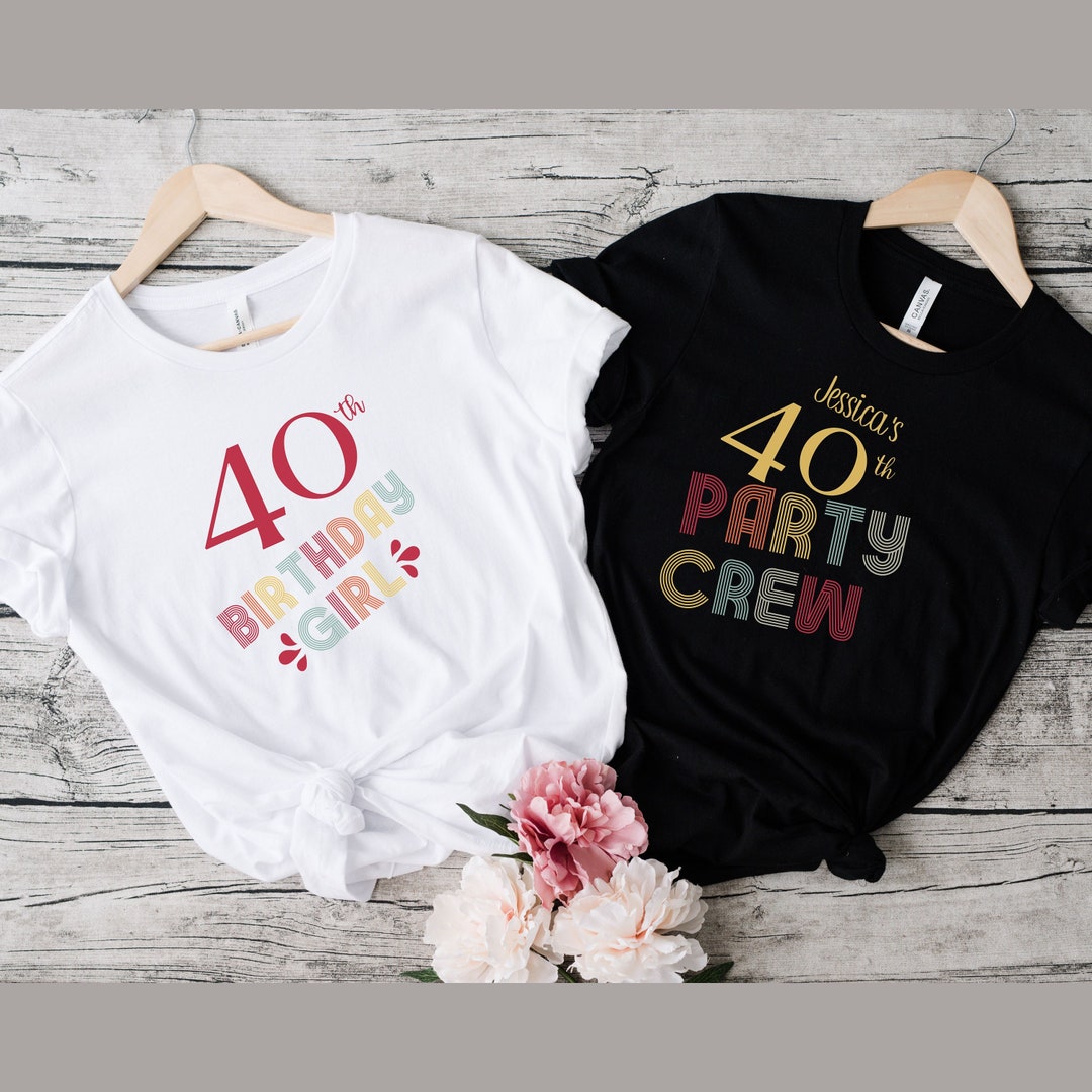 Custom 40th Birthday Party Shirts, Personalized 40th Birthday Shirt ...